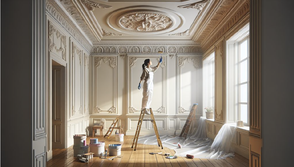 Techniques to Paint Ceilings and Molding Like a Pro